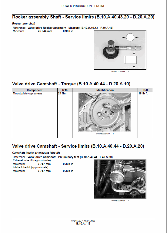 CNH 8.3 & 9.0L 6 Cylinder, 24 Valve Engine Manual Workshop Guide ...